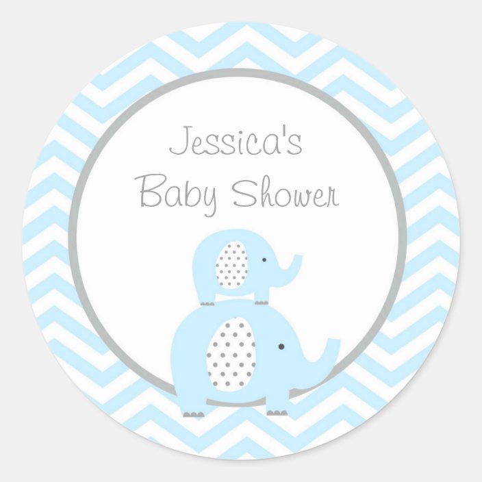 Blue Elephant Favor Stickers | Zazzle.com