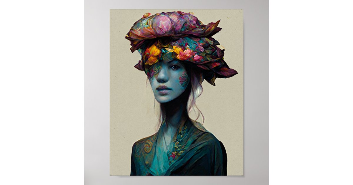 Blue Elf Fantasy Art Poster | Zazzle