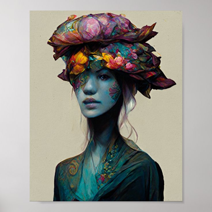 Blue Elf Fantasy Art Poster | Zazzle