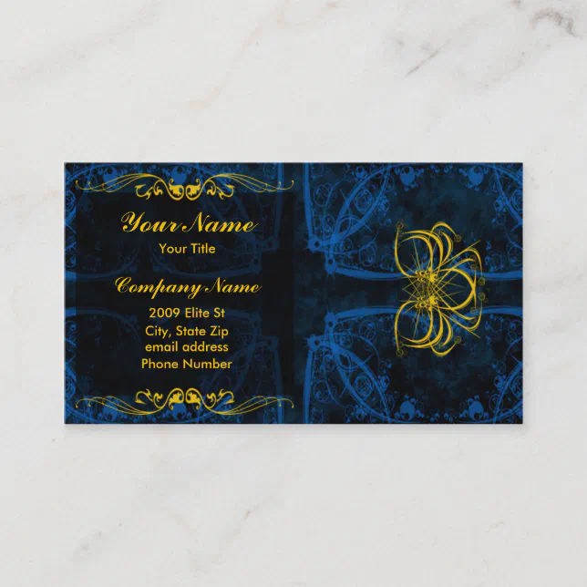 Blue Elite Business Card | Zazzle