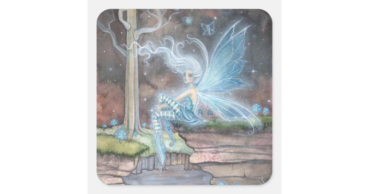 Blue Ember Fairy Stickers | Zazzle
