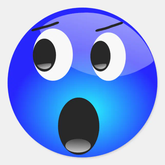 Blue Emoji Stickers | Zazzle