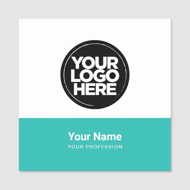 Blue Employee Pin Name Tag or Magnetic with Logo | Zazzle