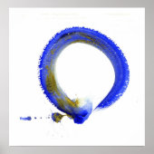 Blue Enso Poster | Zazzle