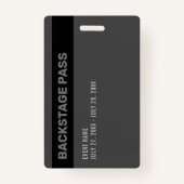 Blue Event Staff Backstage Pass ID Badge | Zazzle