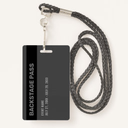 Blue Event Staff Backstage Pass ID Badge | Zazzle