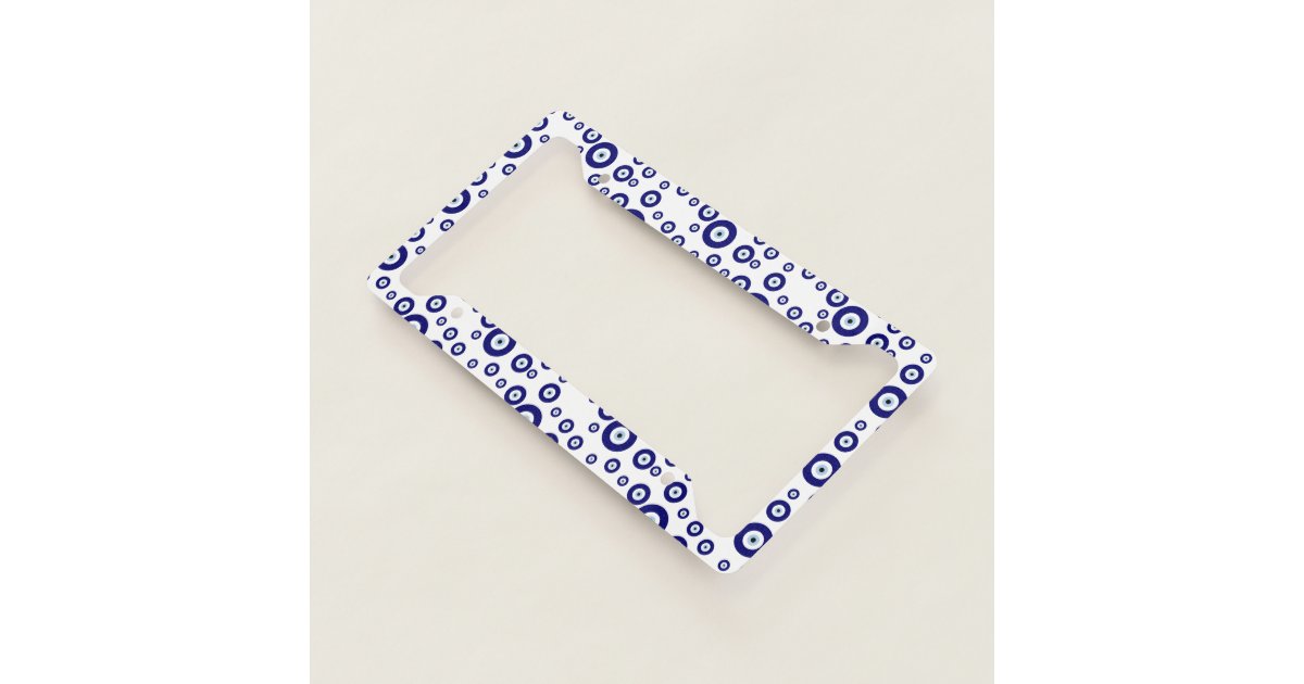 Blue Evil Eye Good luck & Protection Symbol License Plate Frame | Zazzle