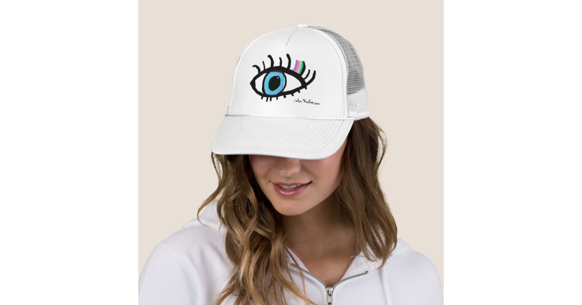 Blue Evil Eye Hat | Zazzle