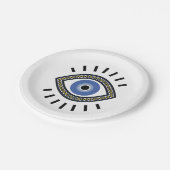 Blue eye good luck protection bead talisman paper plates | Zazzle