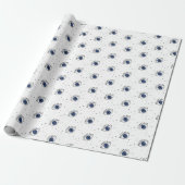Blue eye good luck protection from evil eye wrapping paper | Zazzle