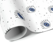 Blue eye good luck protection from evil eye wrapping paper | Zazzle