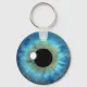 Blue Eye Iris Eyeball Cool Custom Round Key Chain | Zazzle