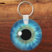 Blue Eye Iris Eyeball Cool Custom Round Key Chain | Zazzle