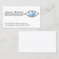 Blue Eye Optometrist & Eye Care Business Card | Zazzle