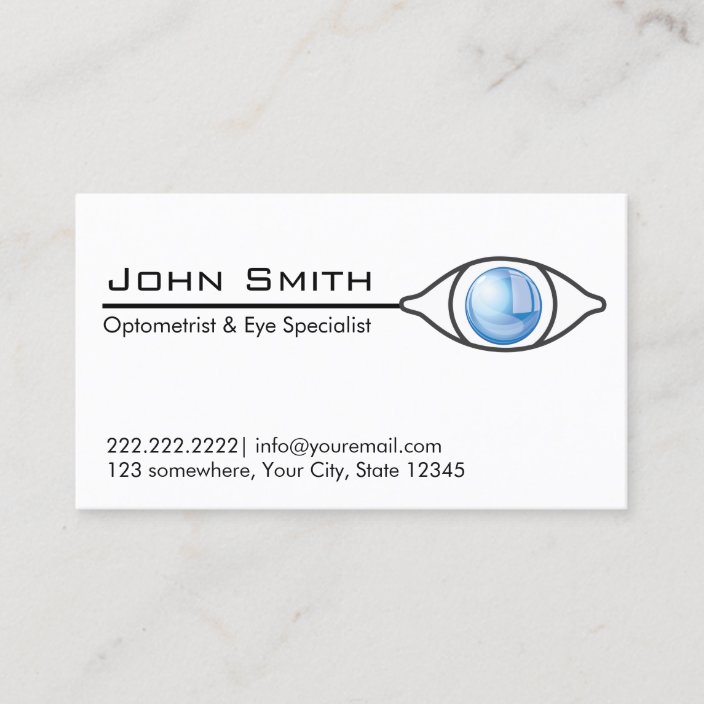 Blue Eye Optometrist & Eye Care Business Card | Zazzle.com