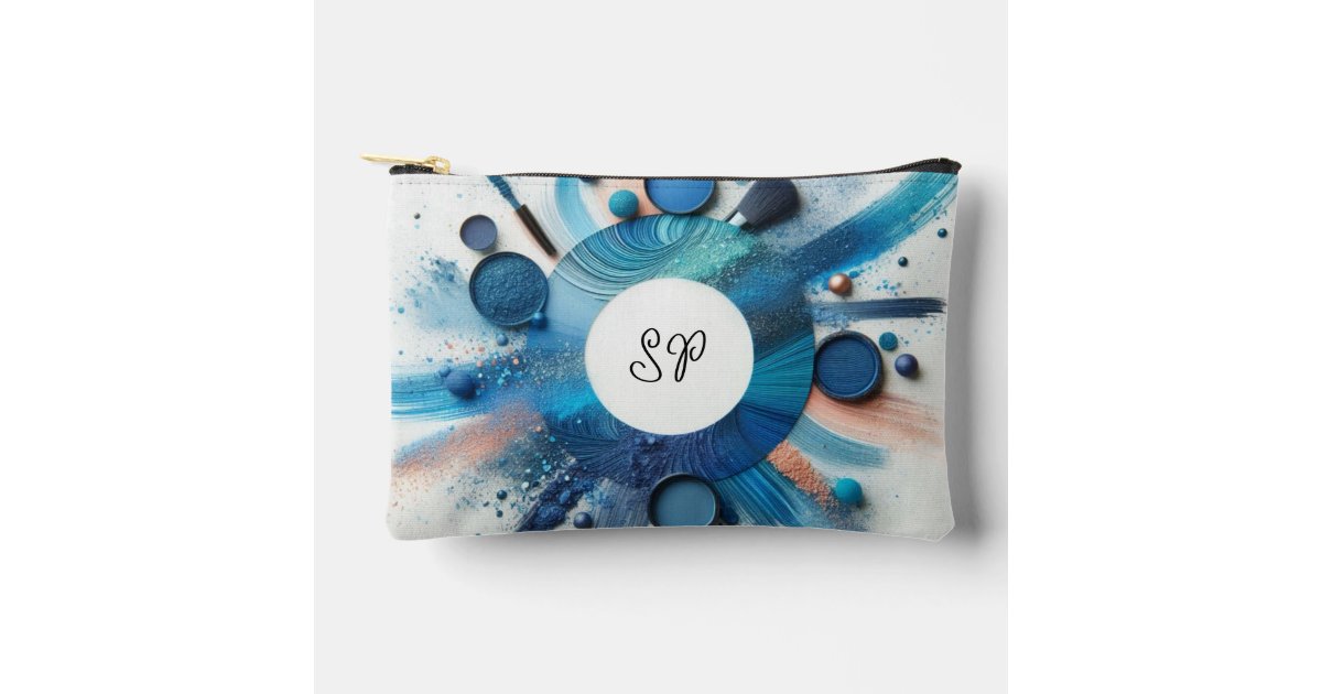 Blue Eye Shadow Makeup Design Accessory Pouch | Zazzle