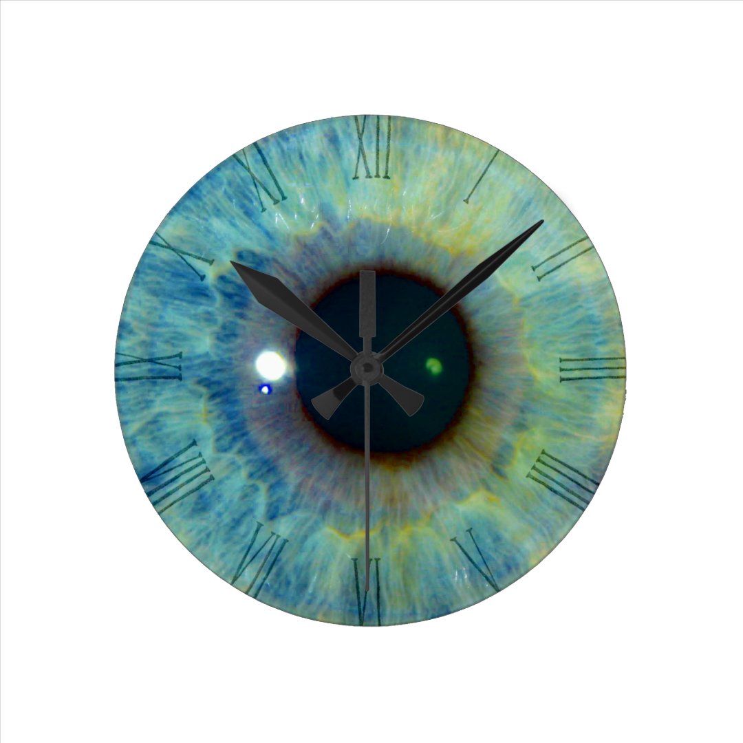 Blue Eye Wall Clocks | Zazzle