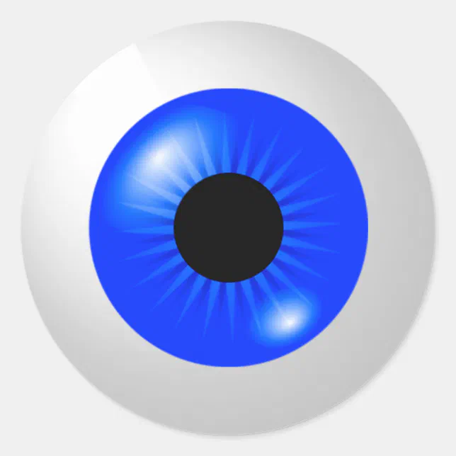 Blue Eyeball Classic Round Sticker | Zazzle