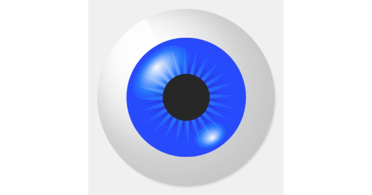 Blue Eyeball Classic Round Sticker | Zazzle