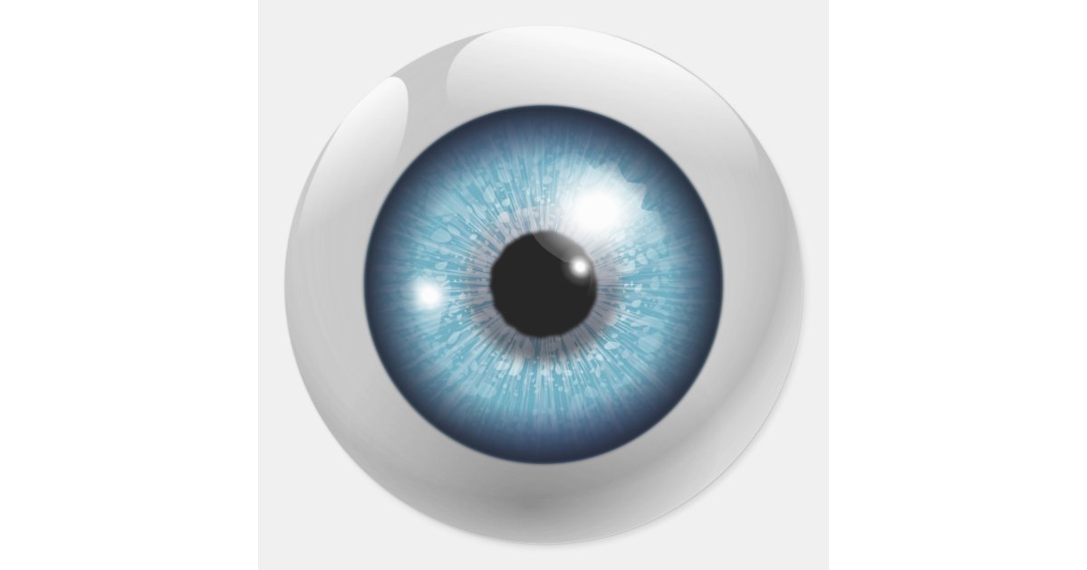 Blue Eyeball Classic Round Sticker | Zazzle
