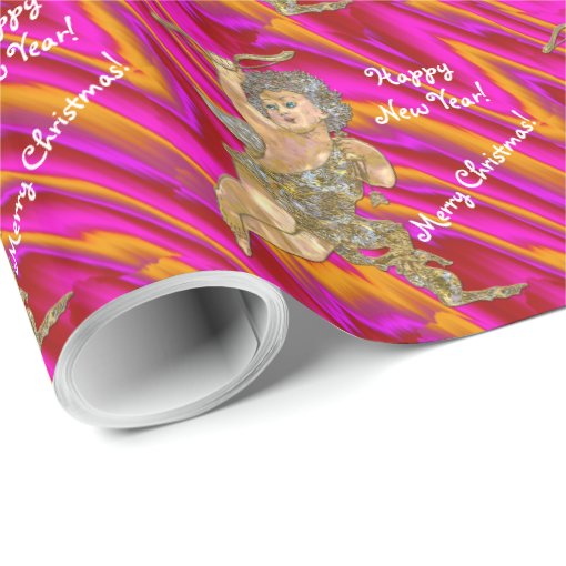 Blue Eyed Christmas Angel Wrapping Paper | Zazzle
