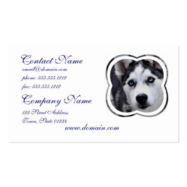 Blue Eyed Husky Business Cards