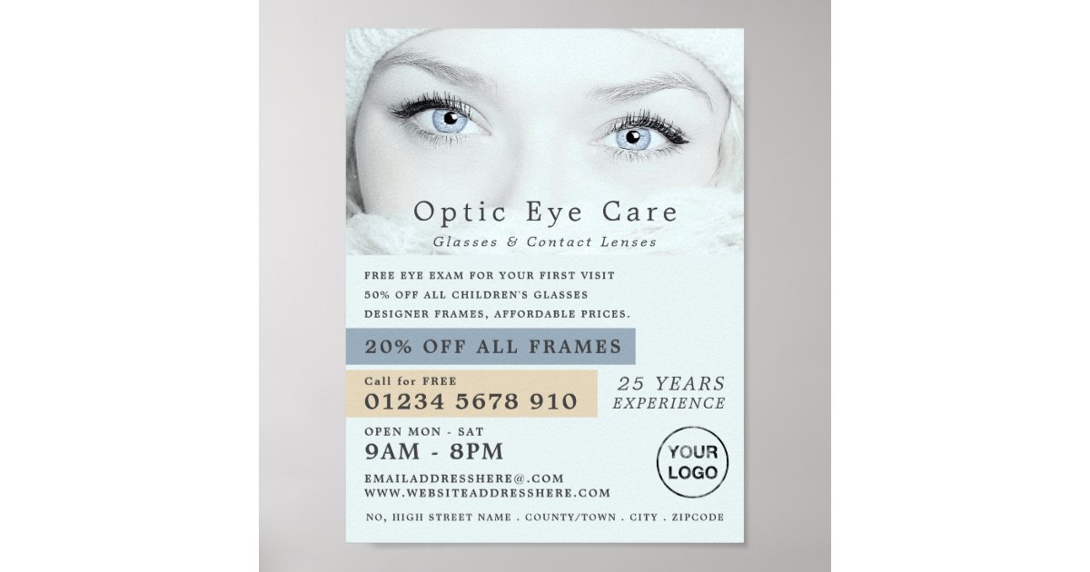 Blue Eyes, Optician, Technical Practitioner Poster | Zazzle