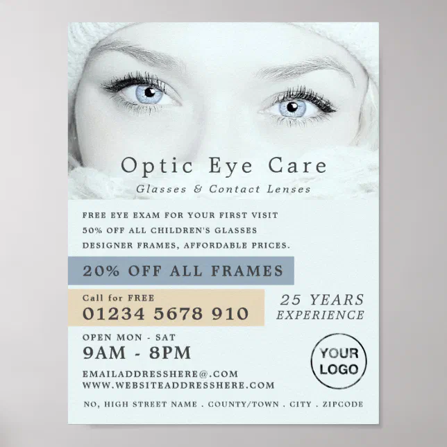 Blue Eyes, Optician, Technical Practitioner Poster | Zazzle