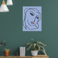 Blue Faces Abstract Poster | Zazzle