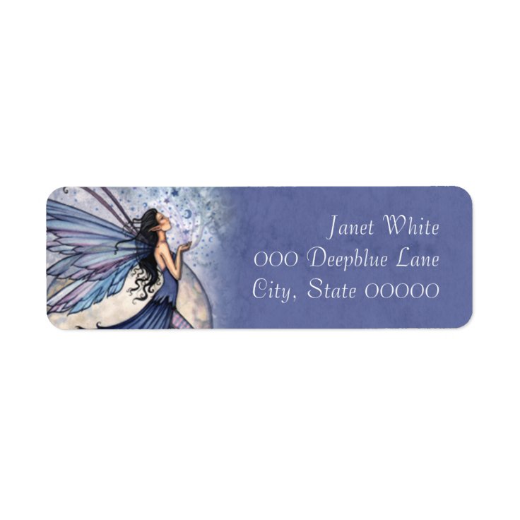 Blue Fairy Fantasy Art Label | Zazzle