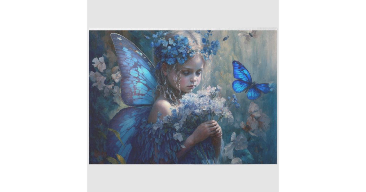 Blue Fairy Tissue Paper | Zazzle