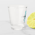 Blue Faux Glitter 18th Birthday Shot Glass | Zazzle