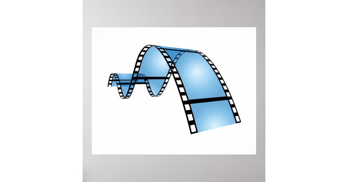 Blue Film Strip Poster | Zazzle