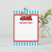 Blue Fire Engine Thank You Notes | Zazzle