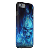 Blue Fire Skull Case-Mate iPhone Case | Zazzle