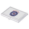 Blue Firefighter Badge Logo Customized Business Card Case | Zazzle
