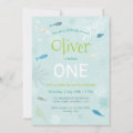 Blue Fish Kids Birthday Party Card | Zazzle