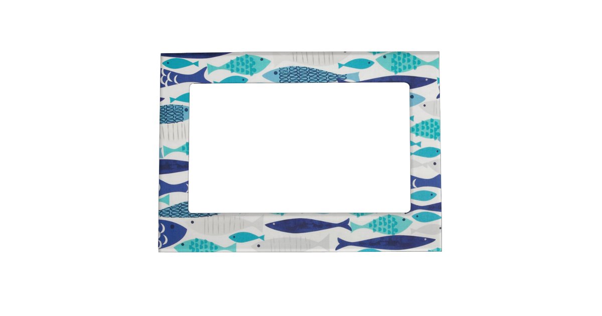 Blue Fish Magnetic Picture Frame | Zazzle
