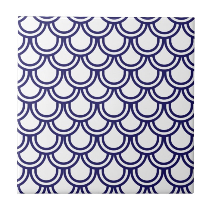 Blue Fish Scales Tile | Zazzle