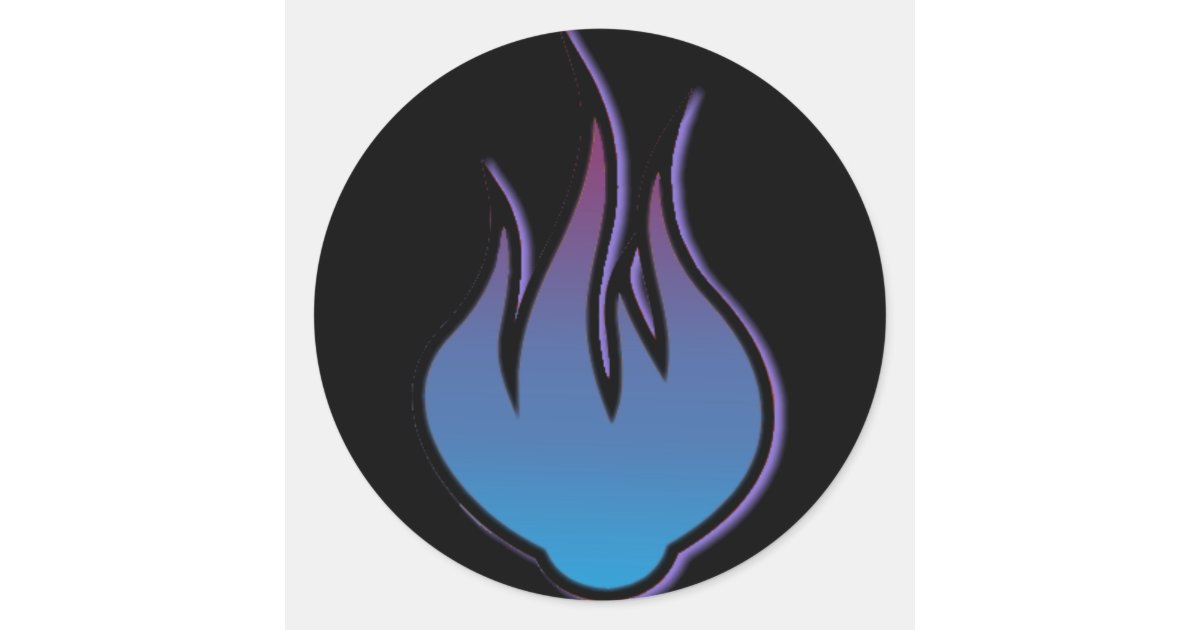 Blue Flame Sticker | Zazzle