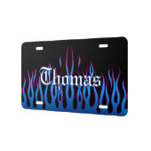 Blue Flames License Plate | Zazzle