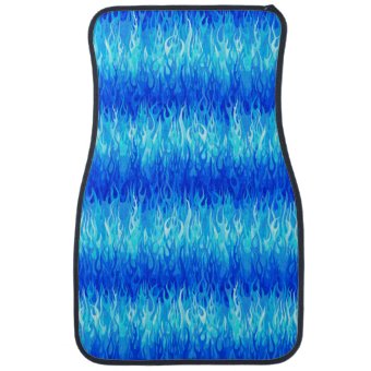 Blue Flames Pattern - Hot Rod Car Floor Mat | Zazzle