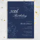 Blue Floral 30th Birthday Party Invitation | Zazzle