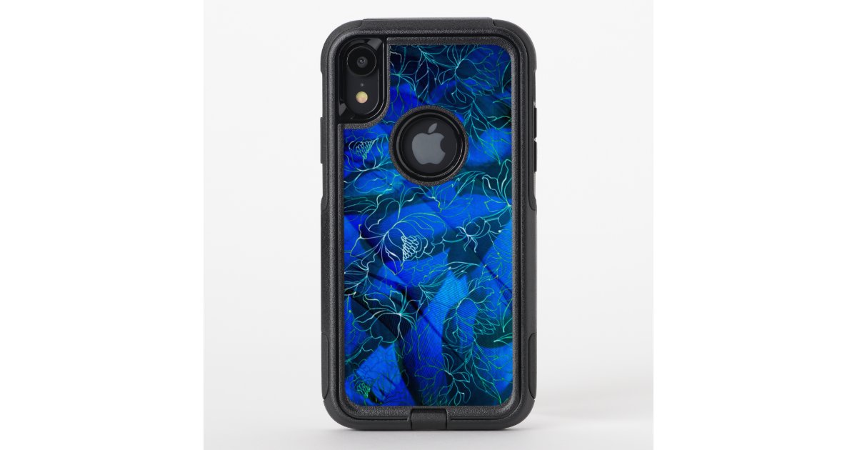 Blue Floral Abstract Otterbox Case Zazzle