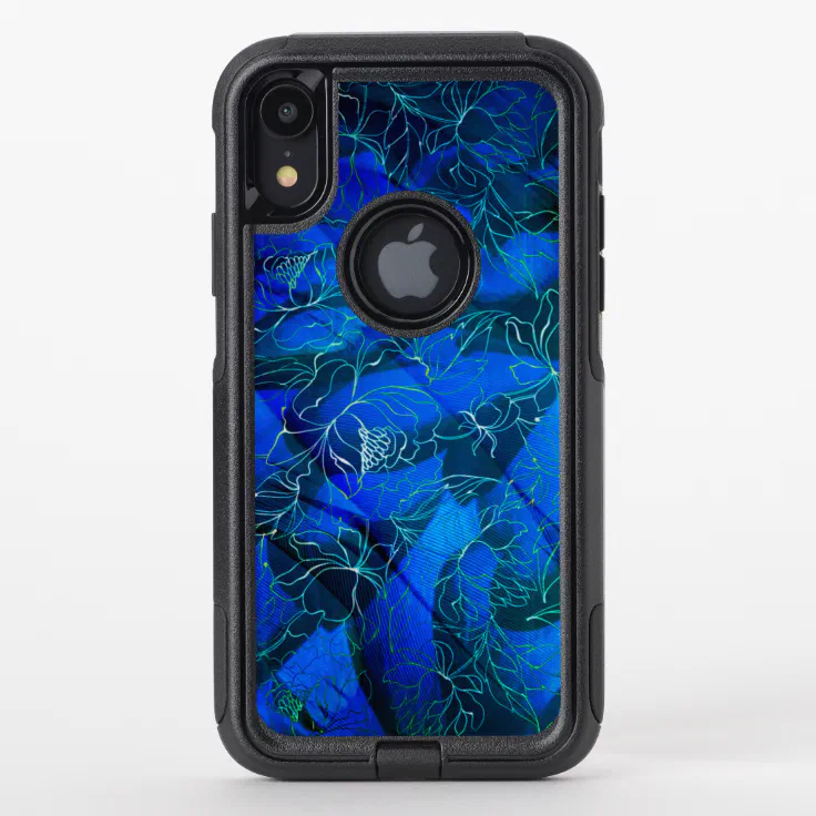 Blue Floral Abstract OtterBox Case | Zazzle