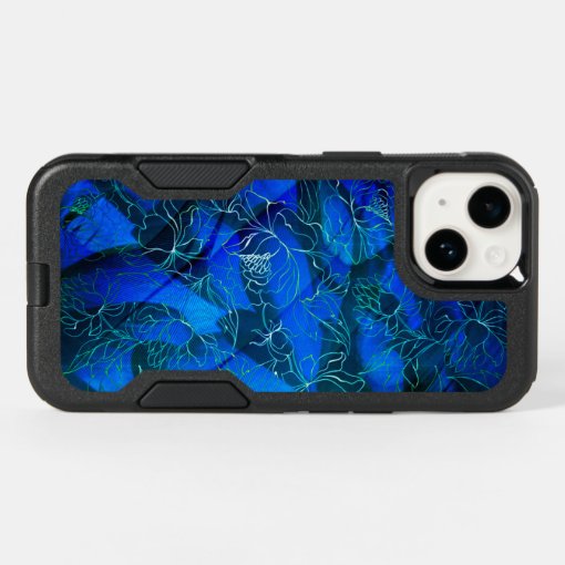 Blue Floral Abstract OtterBox Case | Zazzle