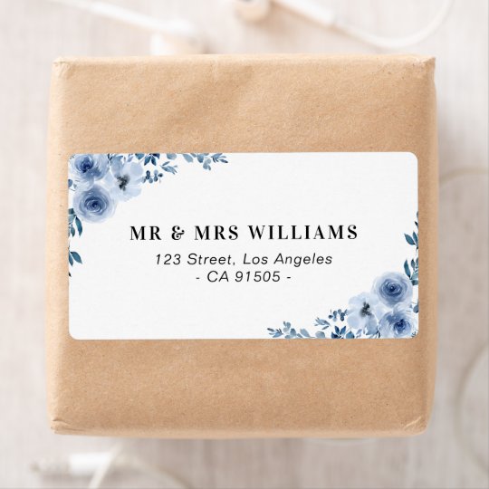 blue floral address label | Zazzle.com