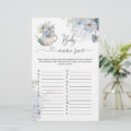 Blue floral baby name race baby shower game | Zazzle