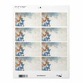 Blue floral butterflies label | Zazzle