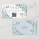 Blue Floral Butterflies Quinceañera QR Code RSVP Enclosure Card | Zazzle